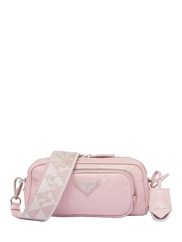 Prada Logo-plaque Shoulder Bag - Pink