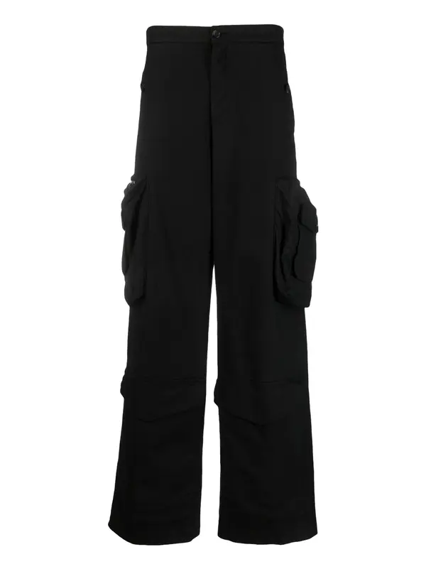 WINNIE N.Y.C Wide-leg Cargo Trousers - Black