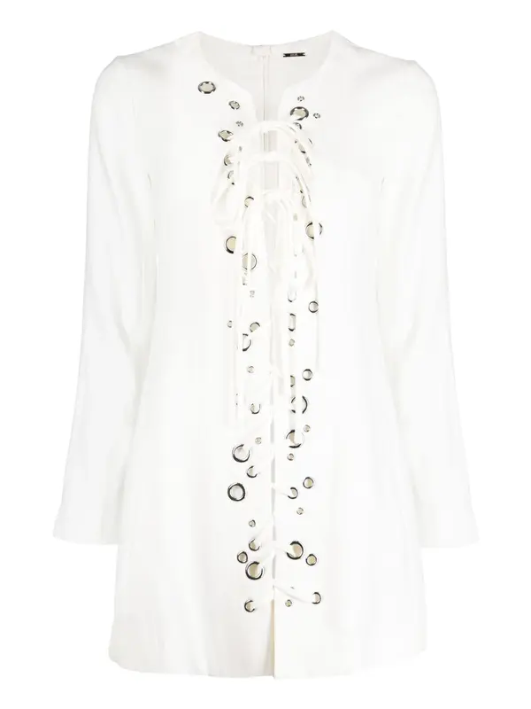 Alexis Eyelet-detail Tunic - White