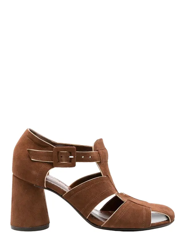 STUDIO CHOFAKIAN Austin 70mm Cut-out Sandals - Brown