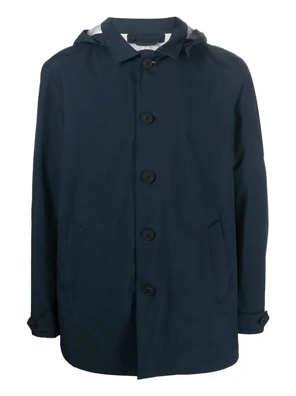 SAVE THE DUCK Hooded Parka Coat - Blue