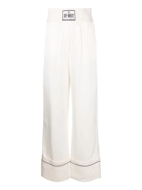 Off-White Elasticated-waist Trousers - White