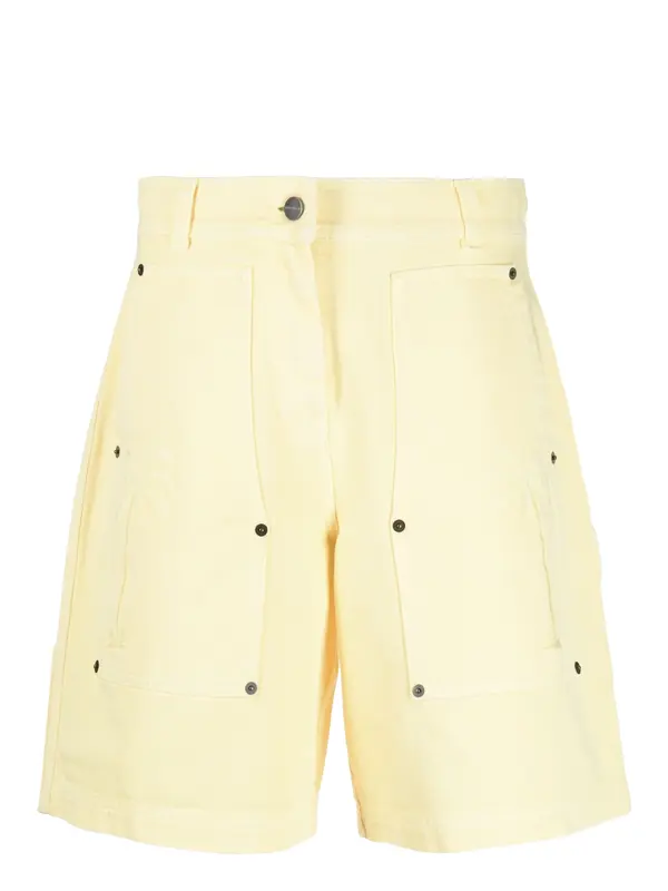 Palm Angels Embroidered Palm Tree Shorts - Yellow