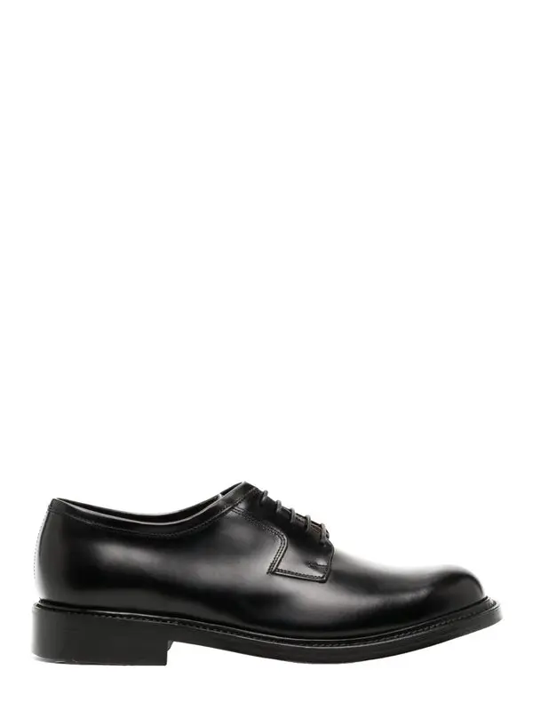 Grenson Leather Derby Shoes - Black
