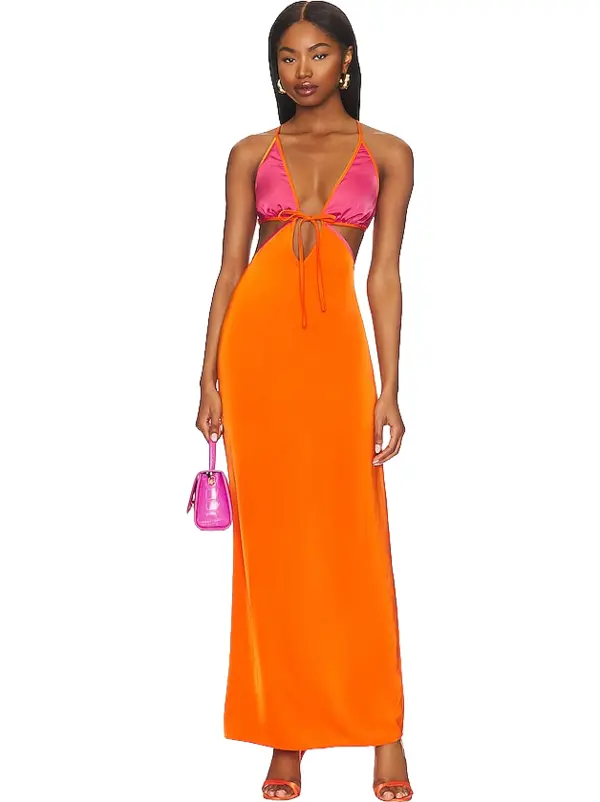 LOVERS AND FRIENDS Sorbet Maxi Dress - Orange & Pink