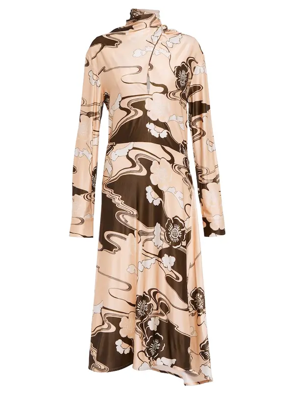 JIL SANDER Printed Midi Dress - Multicoloured