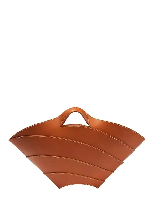 Alaïa Khaima Medium Leather Tote Bag - Brown