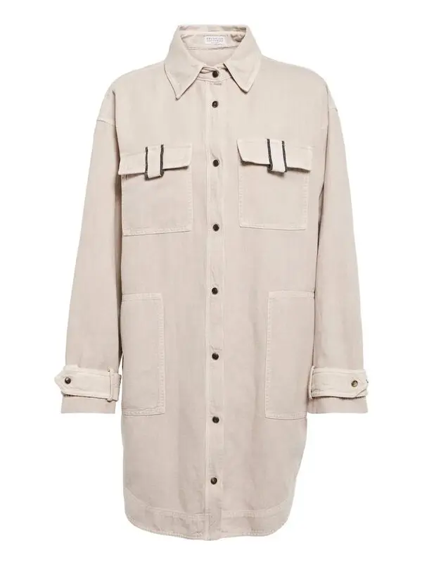 Brunello Cucinelli Cotton-linen Overshirt - Beige