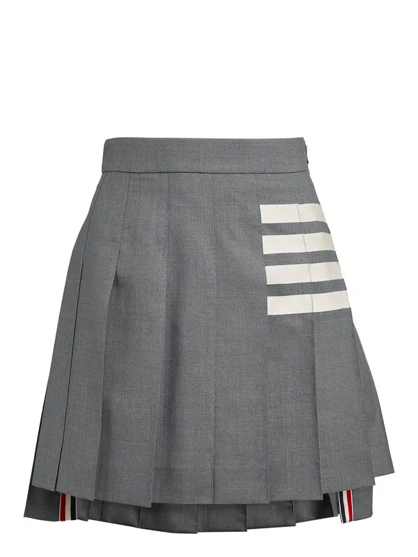 Thom Browne Pleated Mini Skirt - Grey