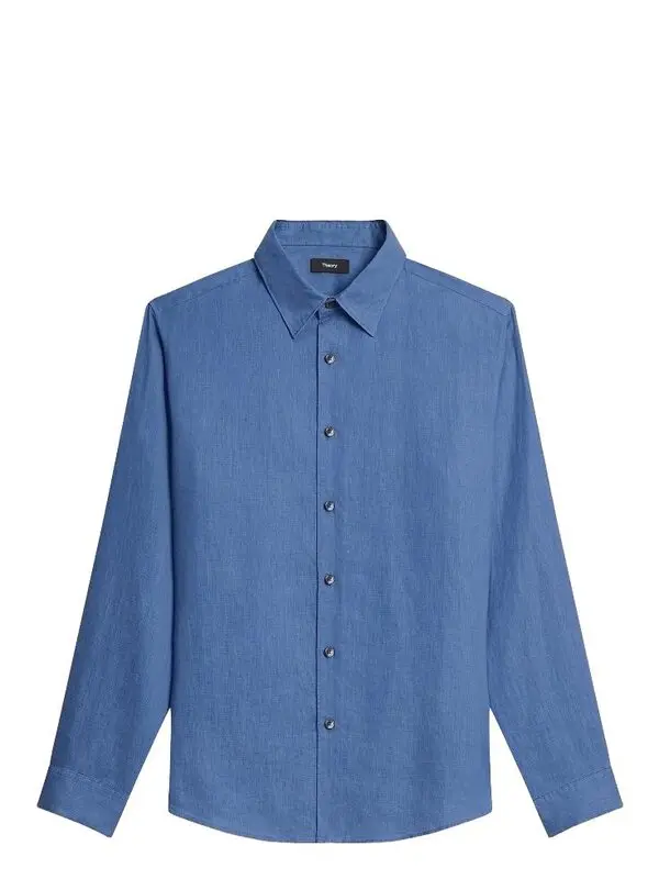Theory Irving Long-sleeve Linen Shirt - Bering