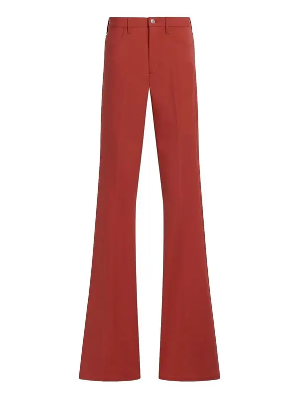 Marni Pressed-crease Flared Trousers - Red