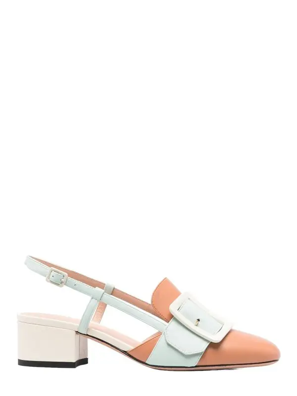 Bally Slingback Leather Pumps - Brown