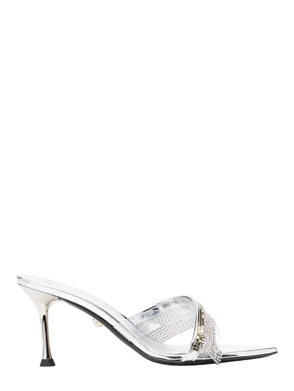 ALEVI MILANO 85mm Metallic Leather Sandals - Silver