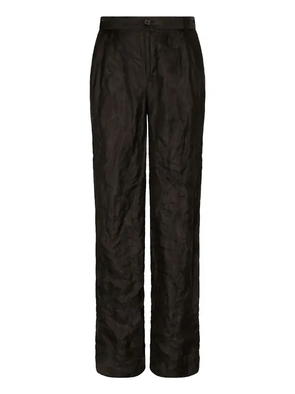 Dolce & Gabbana Tailored Straight-leg Trousers - Black