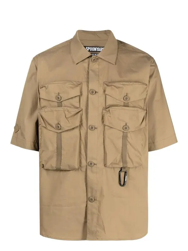 SPOONYARD Coolmax Multi-pockets Shirt - Brown