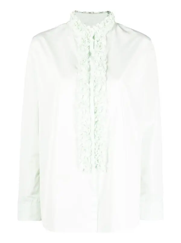 JIL SANDER Ruffle-detail Blouse - Green