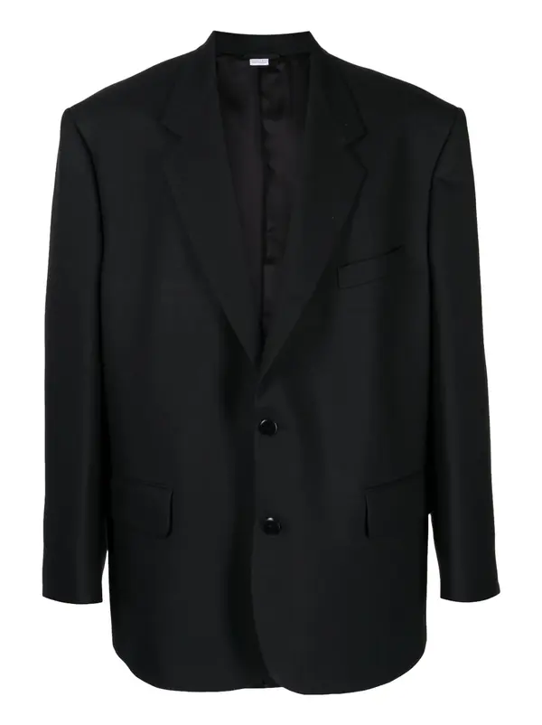 Random Identities Long-sleeved Oversized Blazer - Black