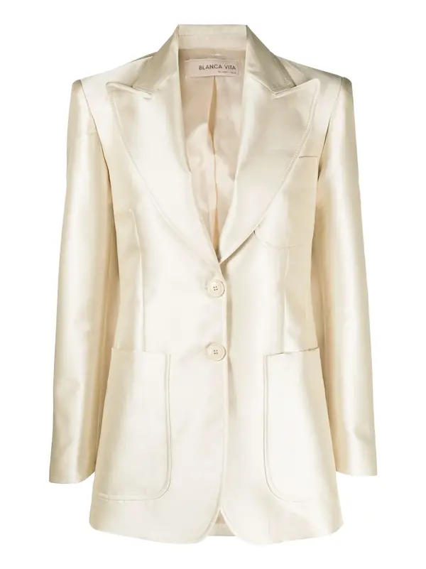 BLANCA VITA Single-breasted Jacket - Neutrals