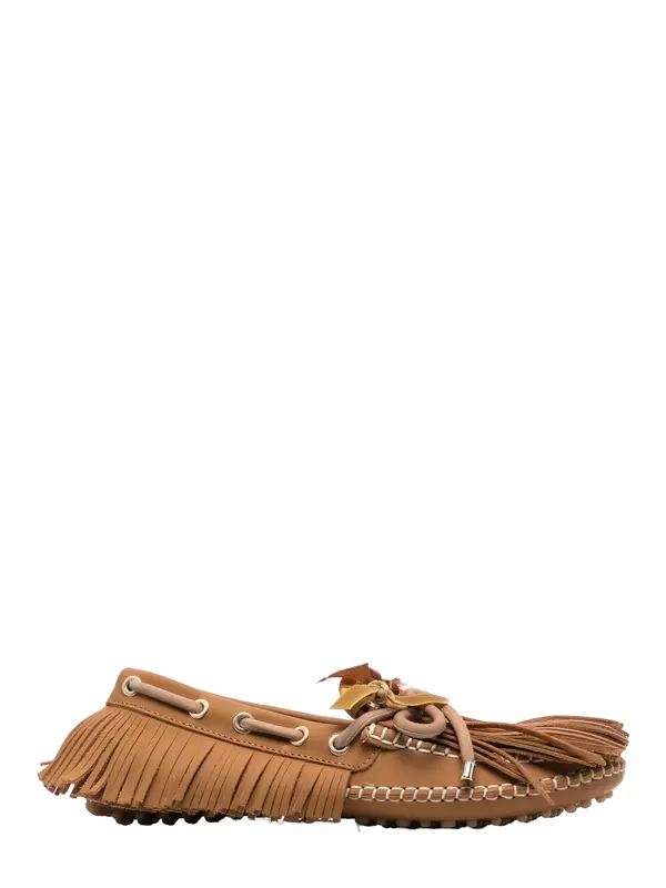 13 09 SR Fringed Leather Loafers - Brown