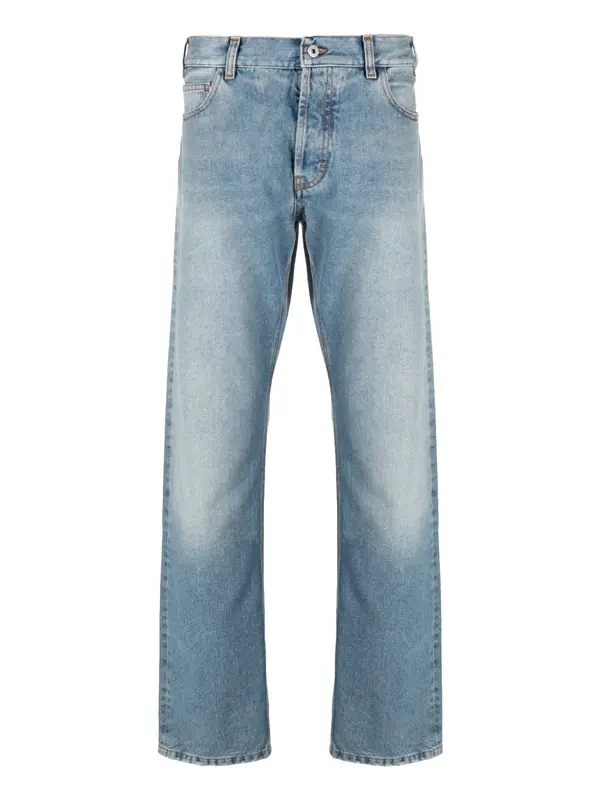 COUNTY OF MILAN Marcelo Burlon Straight-leg Washed Jeans - Blue