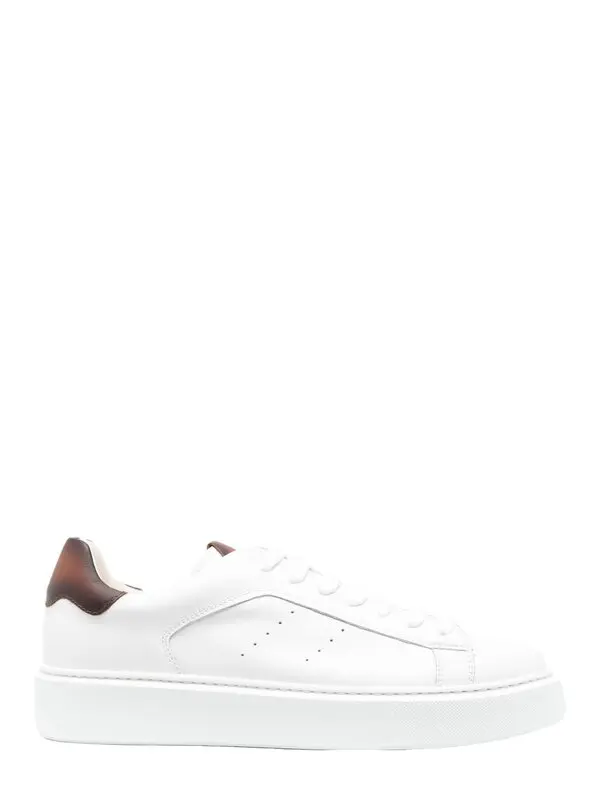 DOUCAL'S Calf-leather Low-top Sneakers - White
