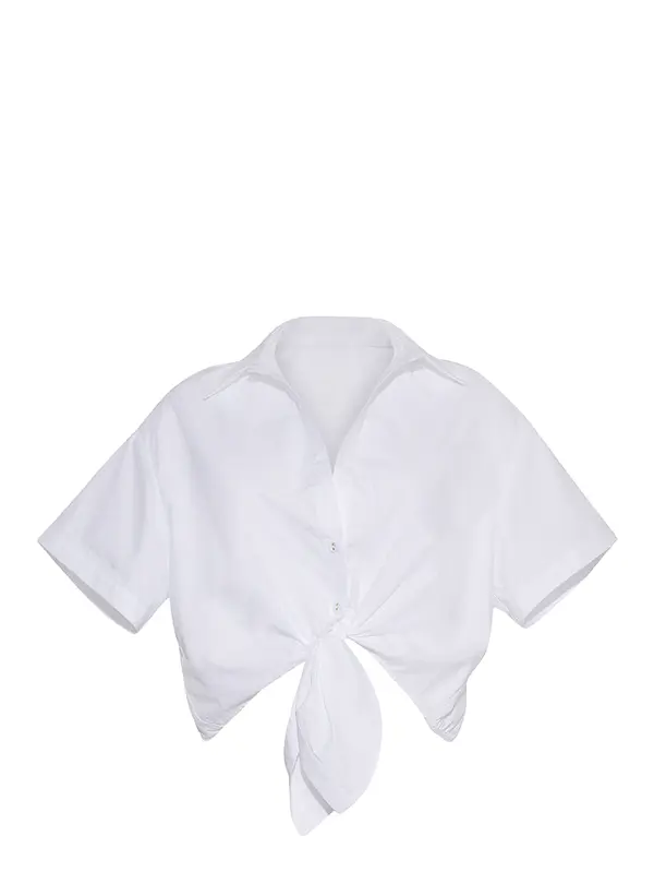 Cara Cara Asbury Cropped Top - White