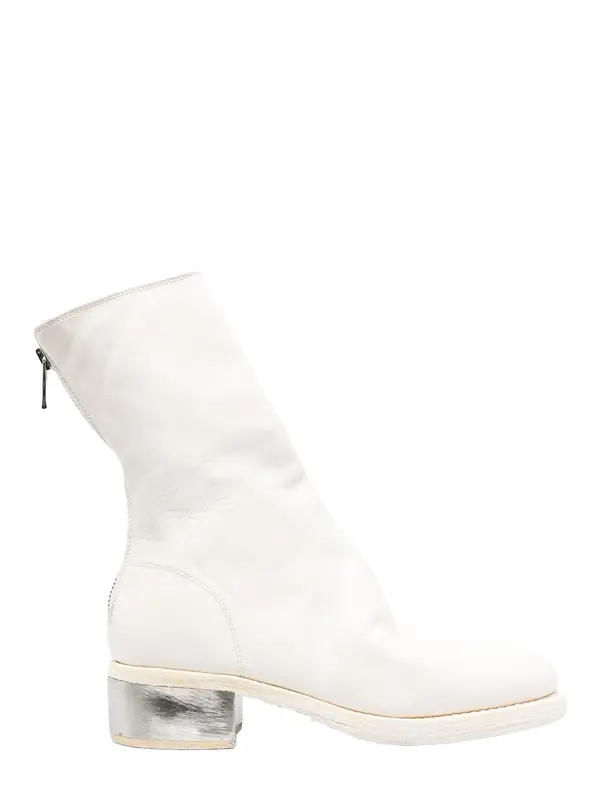 Guidi Zip-fastening Leather Boots - White