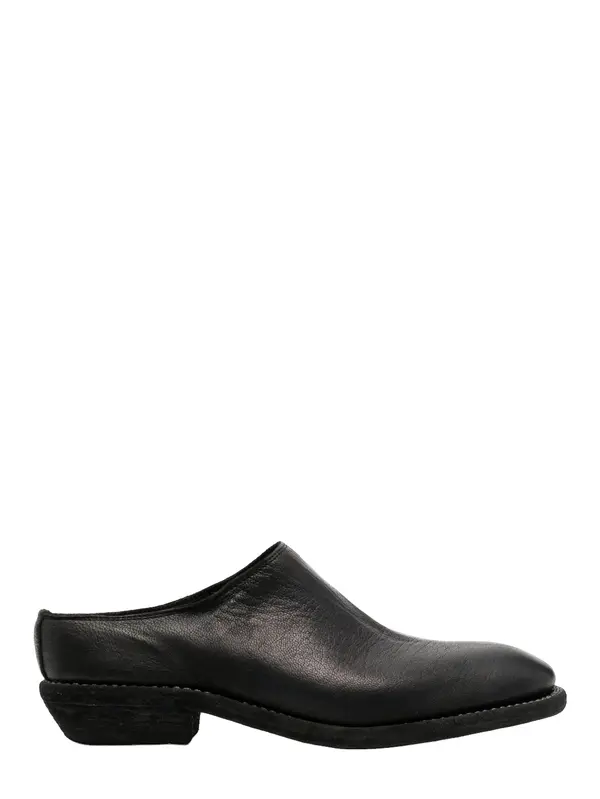 Guidi Slip-on Mules - Black