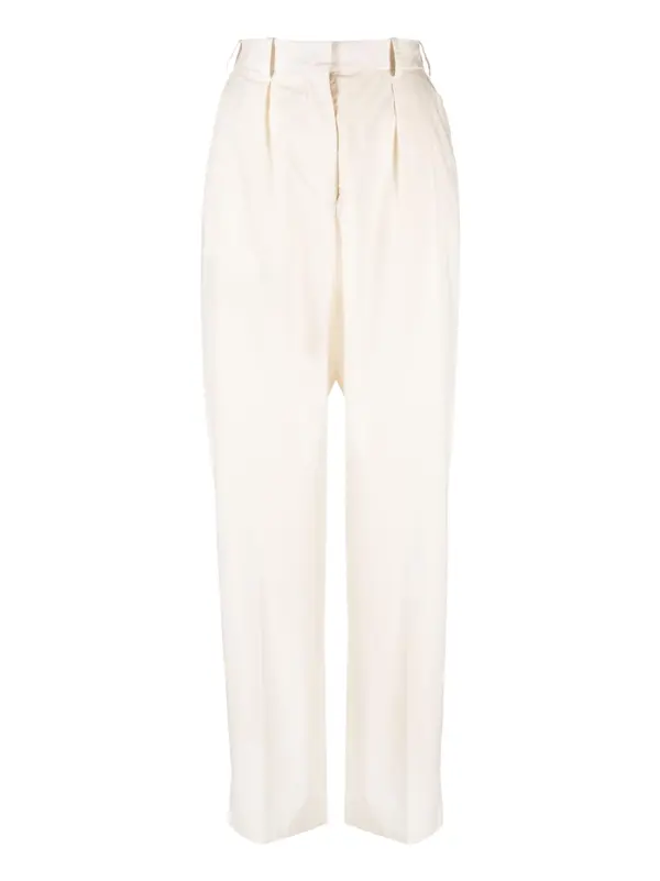 JOSEPH High-waisted Trousers - White
