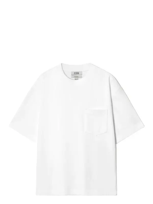 Cos Oversized Heavyweight Cotton T-shirt - White