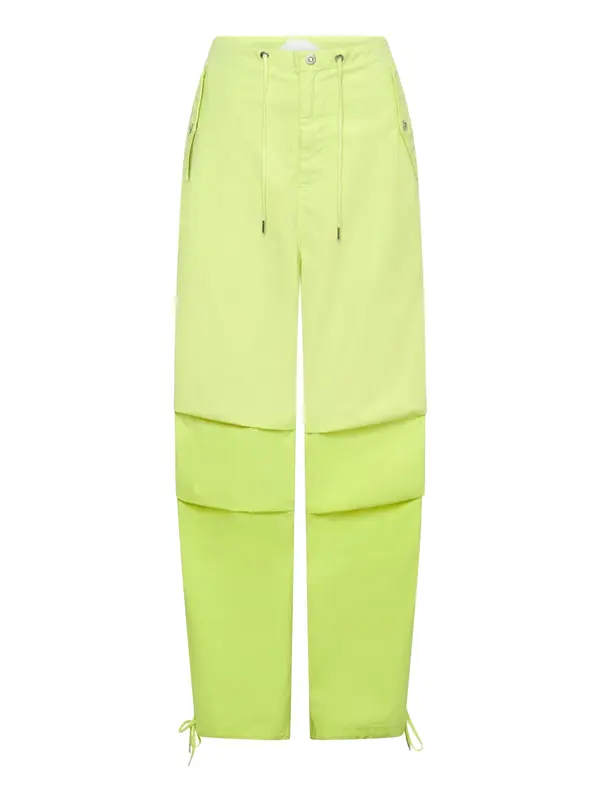 DION LEE Sunfade Cotton Parachute Pants - Green