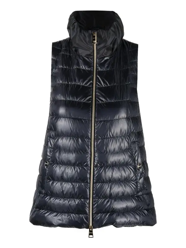 Herno Padded Zip-up Gilet - Blue