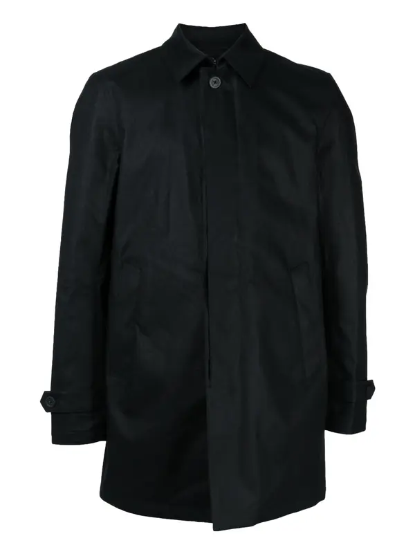 Herno Plain Linen Shirt Jacket - Black