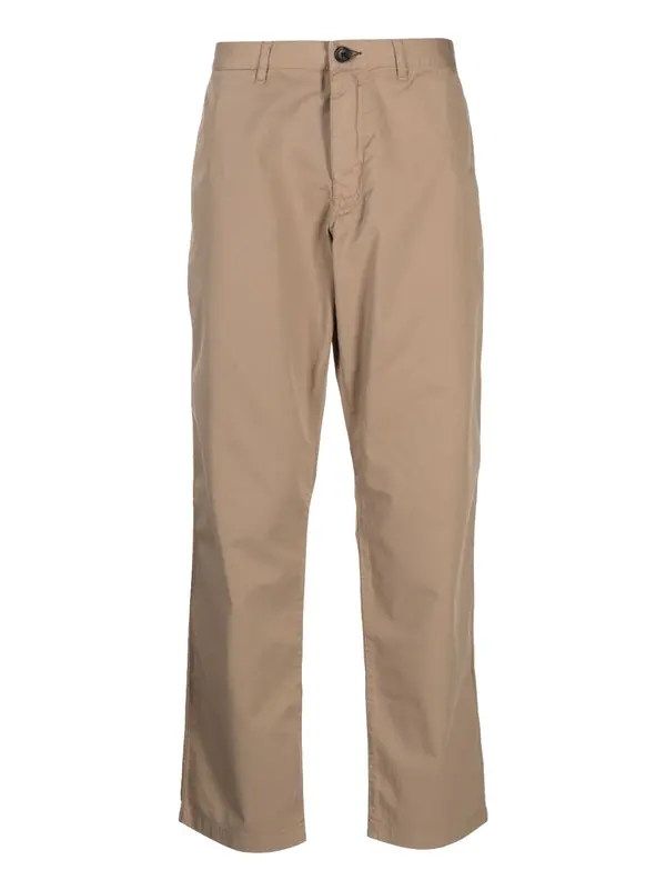 Paul Smith Logo-patch Tapered Chinos - Neutrals