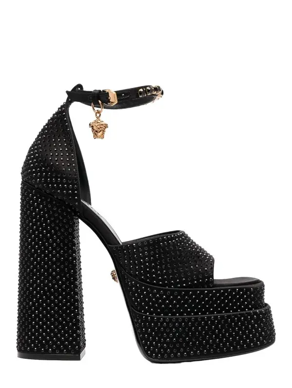Versace Medusa Aevitas Platform Sandals - Black
