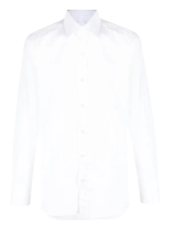 TOM FORD Plain Cotton Shirt - White