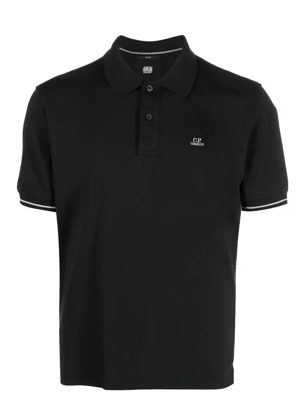 C.P. COMPANY Short-sleeved Polo Shirt - Black