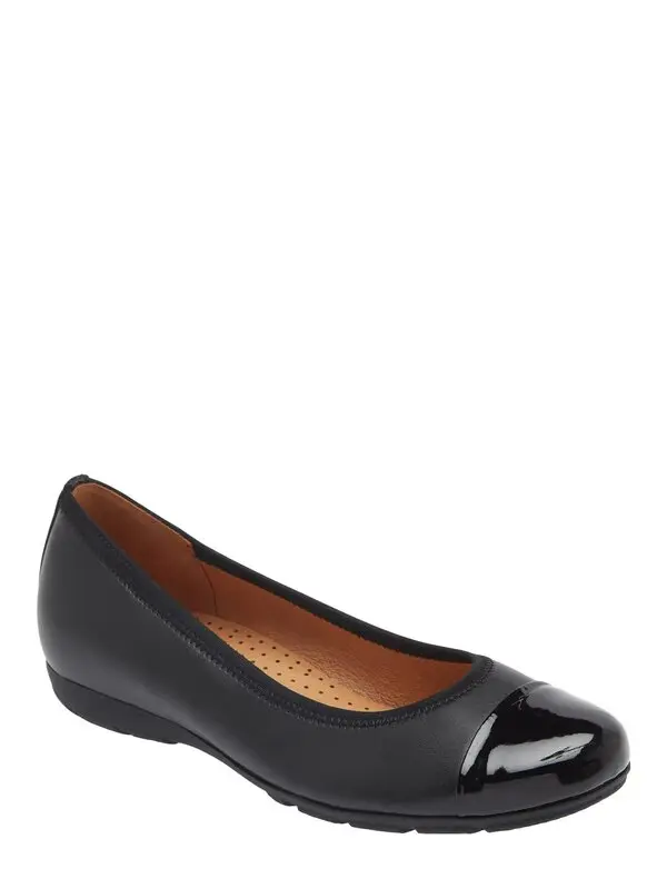 Gabor Leather Ballet Flat - Black