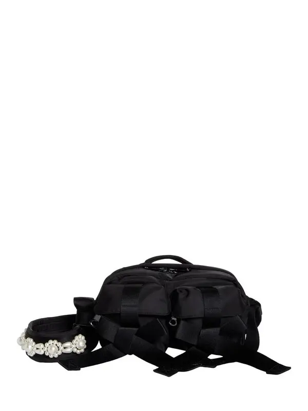 Simone Rocha Crossbody Bum Bag - Black/pearl