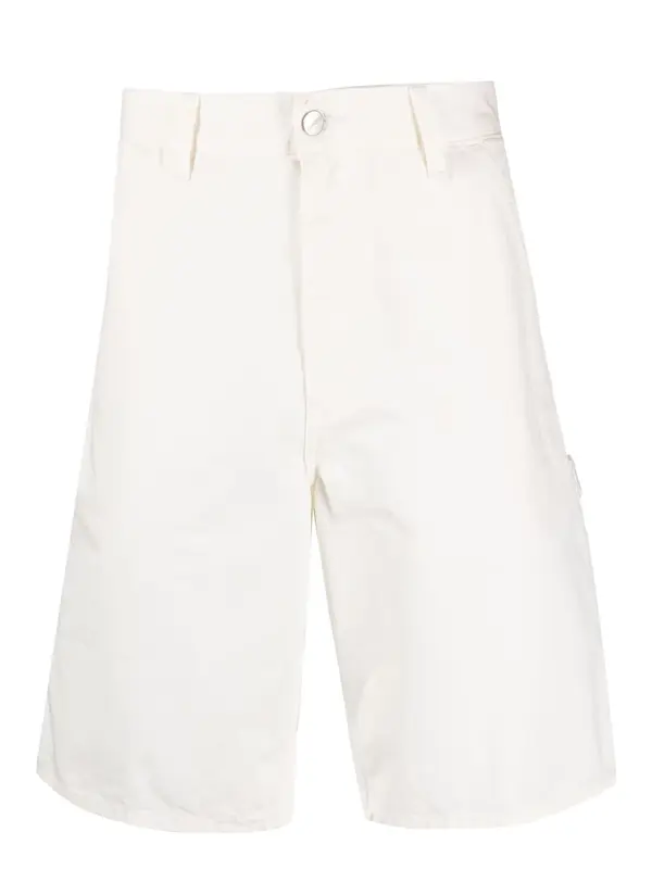 Carhartt Work In Progress Single Knee Cotton Shorts - White