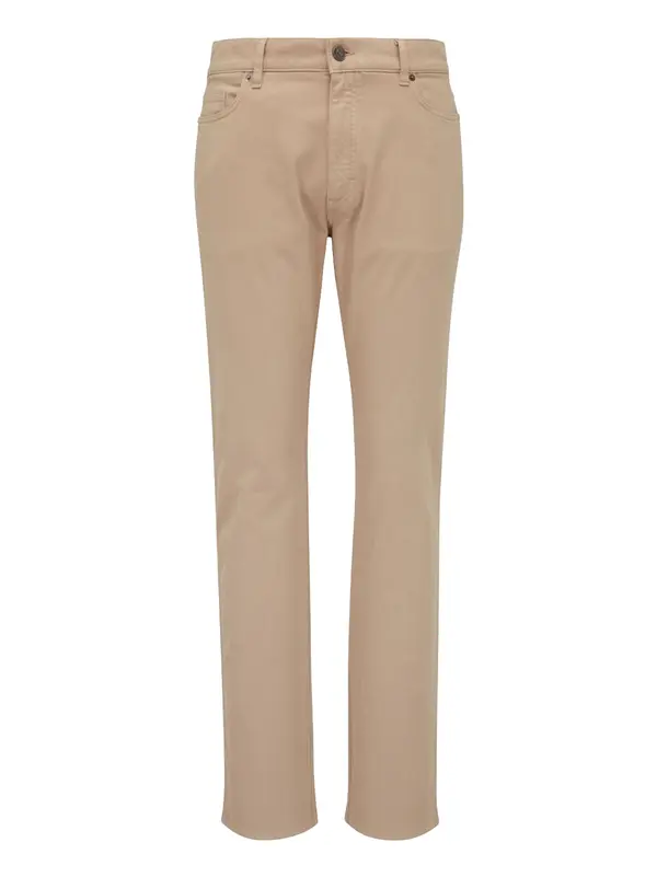 Zegna Slim-cut Trousers - Neutrals