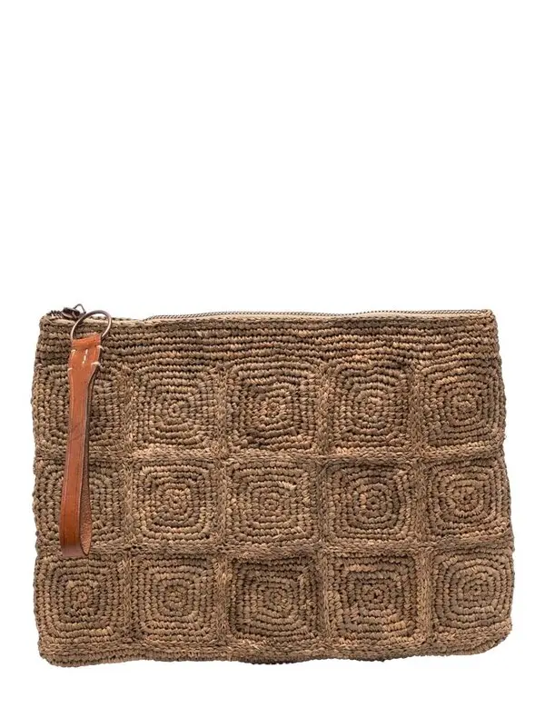 IBELIV Tanala Woven Clutch - Brown