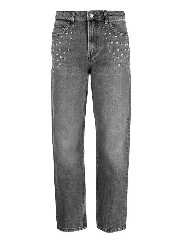 Ba&sh Crystal-embellished Boyfriend Jeans - Grey