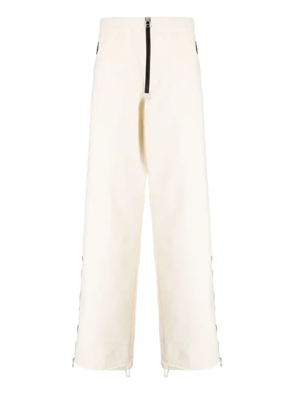 OAMC Zip-detail Wide-leg Trousers - Neutrals