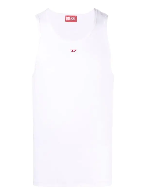 DIESEL T-lifty-d Logo-embroidered Tank Top - White