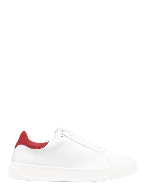 LANVIN Logo-patch Lace-up Sneakers - White
