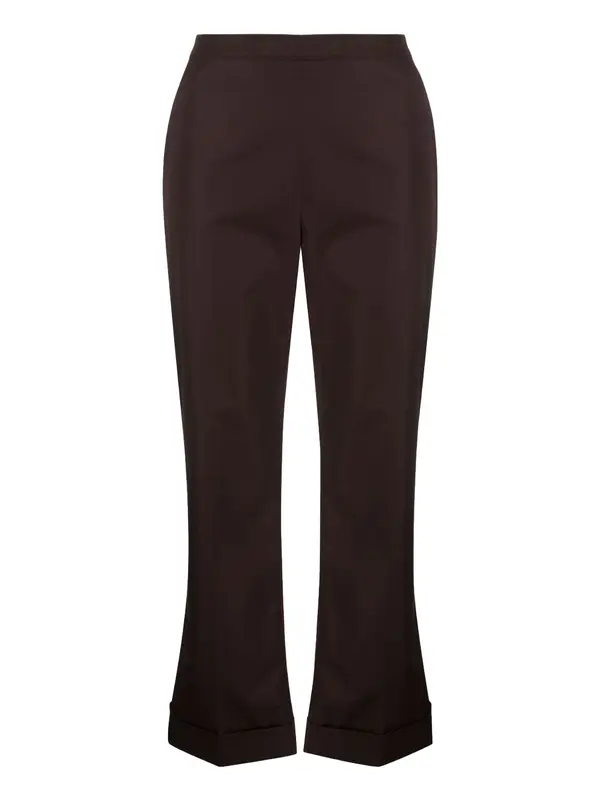 Aspesi Bootcut Cropped Trousers - Brown