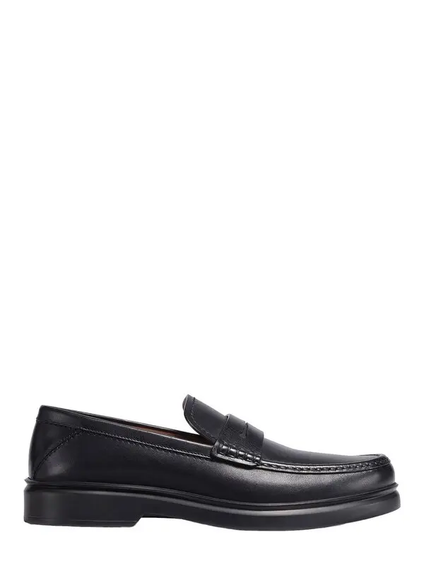 Zegna X-lite Leather Loafers - Black