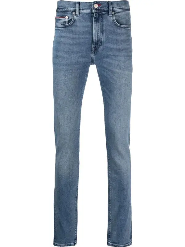 Tommy Hilfiger Straight Slim Fit Jeans - Blue