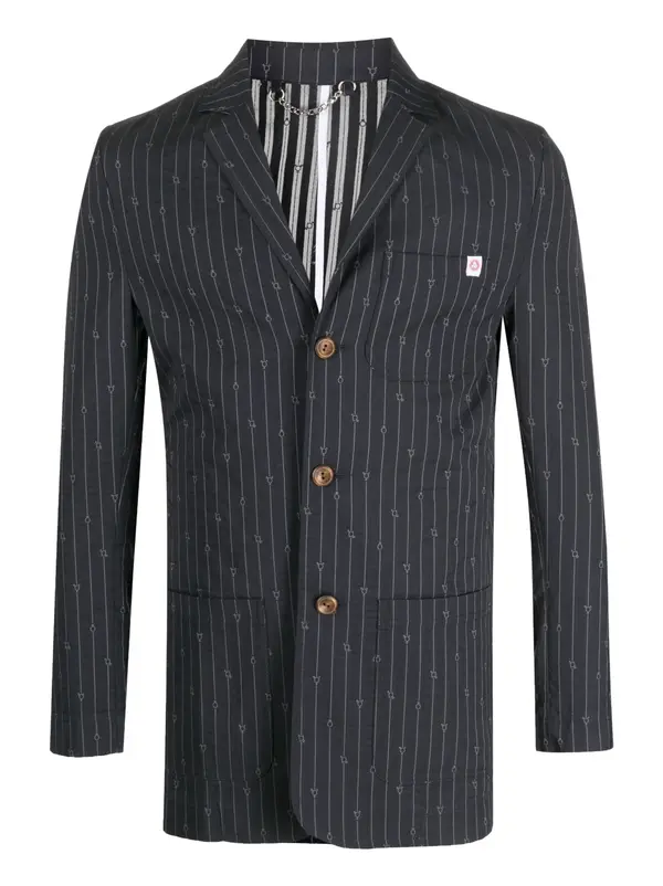 CHARLES JEFFREY Pinstripe Blazer - Blue
